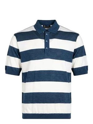 Paul & Shark Polo Shirt Slate Size Virgin Wool, Silk - Blue