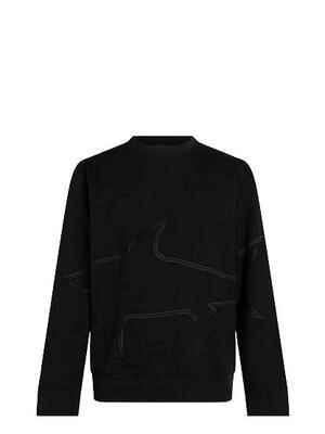 Paul & Shark Lyocell Cotton Blend Embroidered Sweatshirt - Black