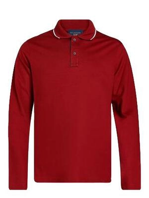 Paul & Shark Man Polo Shirt Black Size L Cotton, Lyocell Red