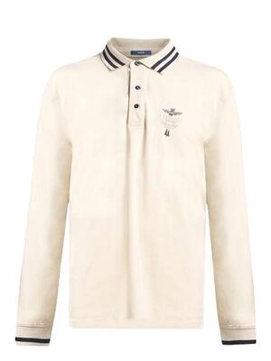 AERONAUTICA MILITARE Polo Shirt Size Cotton, Elastane - Beige