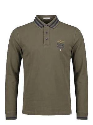 AERONAUTICA MILITARE Polo Shirt Size Cotton, Elastane - Green