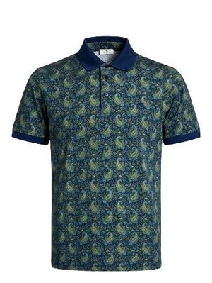 Etro Polo Shirt Size Cotton - Navy