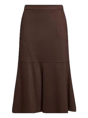KAOS Midi Flared Skirt - Brown