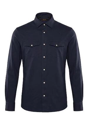 MOORER Shirt Size Cotton - Blue