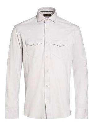 MOORER Shirt Size Cotton - Light Grey