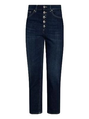 DONDUP Tapered Jeans In Cotton Blend - Blue