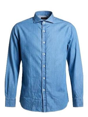 MOORER Shirt Size Cotton - Blue