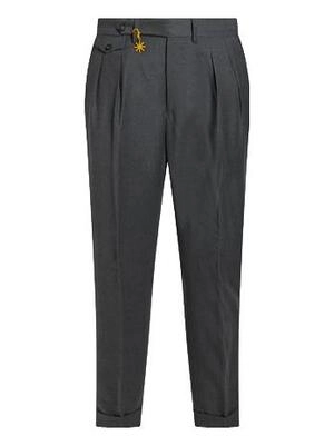 MANUEL RITZ Virgin Wool Elastane Tailored Pants - Grey