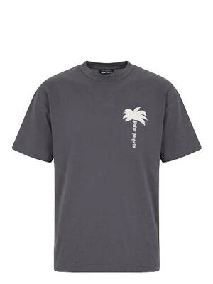 Palm Angels T-shirt Charcoal Size Cotton - Grey