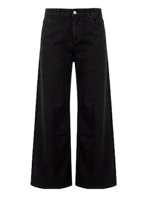 KAOS Wide-leg Cotton Jeans - Black