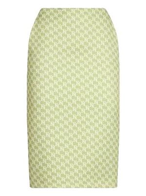 Elisabetta Franchi Pencil Skirt With Logo Print - Green