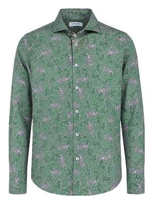 MANUEL RITZ Shirt Size Cotton, Elastane - Green