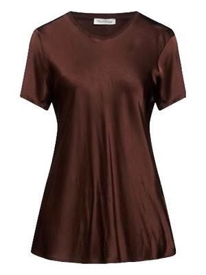 MANILA GRACE Viscose & Elastane T-shirt - Brown
