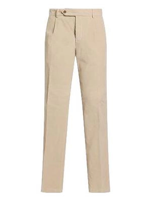 PAOLONI Sand Cotton Elastane Trousers - Beige