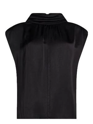 MANILA GRACE Satin Top - Black
