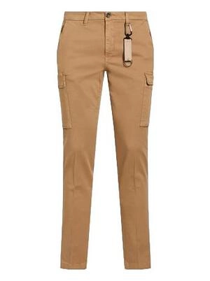 MANUEL RITZ Camel Cotton Elastane Cargo Pants - Beige