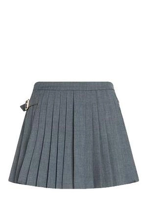SANDRO SANDRO Pleated Flannel Skirt With Strap Detailing