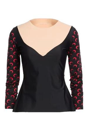MARINE SERRE Recycled Polyamide Long Sleeve Top - Black