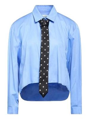 Sandro Cotton Shirt With Appliqué Detail - Sky Blue
