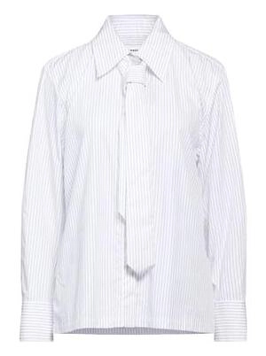 Sandro Striped Cotton Poplin Shirt With Embellishments - White