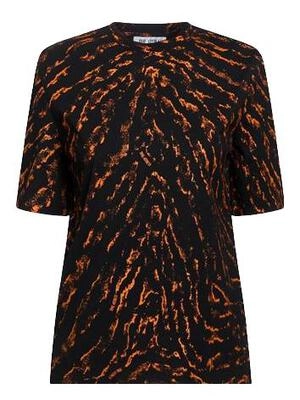 Attico Printed Cotton T-shirt - Black