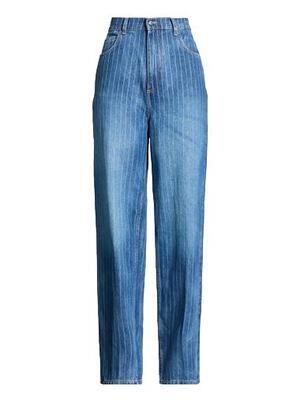 SANDRO SANDRO Cotton Wide-Leg Striped Jeans