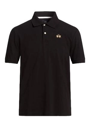 LA MARTINA Polo Shirt Military Size Cotton - Black