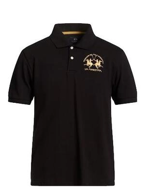 LA MARTINA Polo Shirt Size Cotton - Black