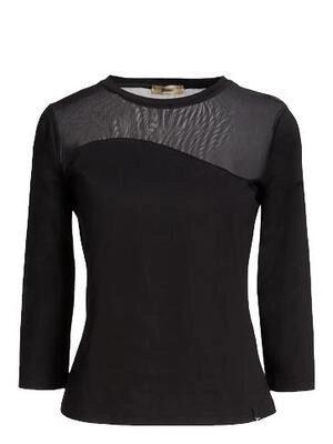 Herno Cotton Jersey T-shirt With Mesh Detailing - Blue