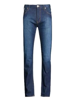 Emporio Armani Straight Leg Cotton Jeans - Blue
