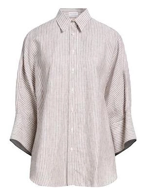 Brunello Cucinelli Striped Linen Shirt - Beige