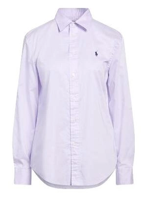 Polo Ralph Lauren Cotton Shirt With Embroidered Logo - Lilac