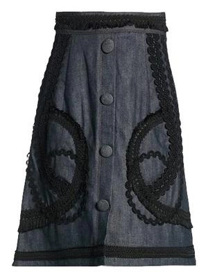 Dolce & Gabbana Embellished Denim Skirt - Blue