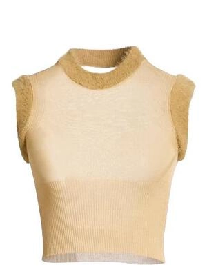 Jacquemus Sleeveless Knit Top - Beige