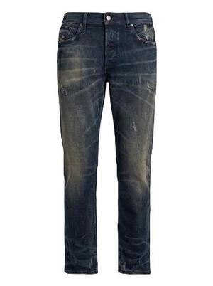 DIESEL® Tapered Fit Jeans With Distressed Details - Blue