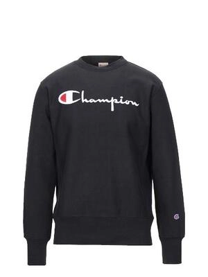 Champion Crewneck Sweatshirt With Logo - Black