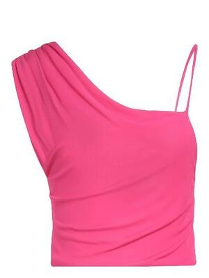 Pinko Asymmetrical Draped Top - Fuchsia