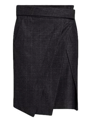 MOORER Wool Blend Wrap Skirt - Black
