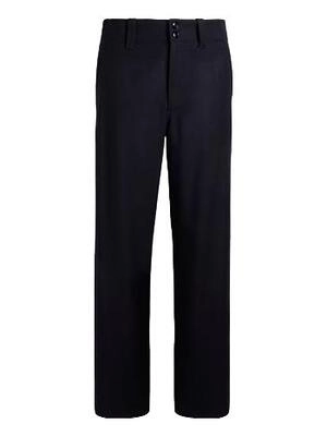 Giorgio Armani Virgin Wool Tailored Pants - Navy
