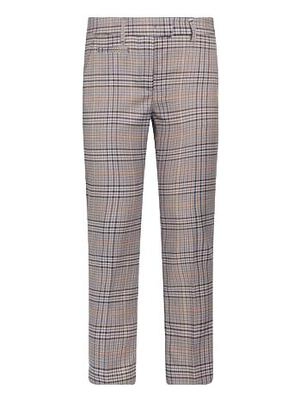 DONDUP Glen Plaid Stretch Twill Pants - Beige