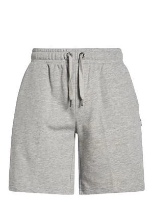 Iceberg Cotton & Viscose Blend Athletic Shorts With Appliqué And Embroidered Logo - Grey