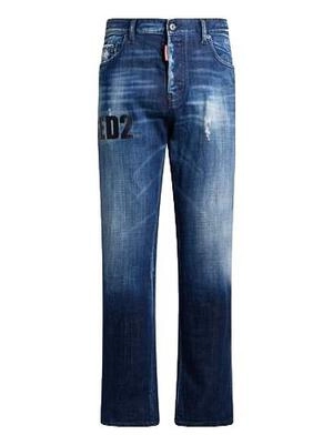 Dsquared2 Cotton Elastane Straight-leg Jeans - Blue