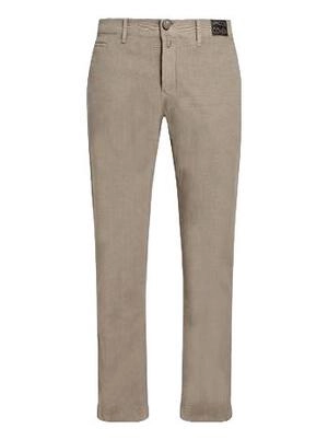 JACOB COHЁN Houndstooth Cotton Elastane Pants - Beige