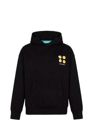 BARROW Cotton Terry Hoodie With Graphic Print - Black