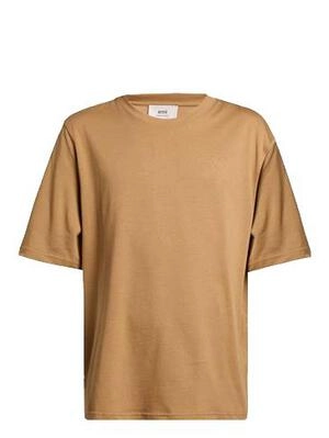 AMI Paris T-shirt Charcoal Size Cotton - Beige