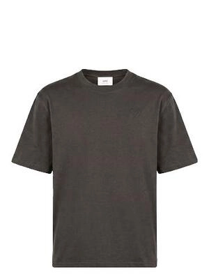 AMI Paris Man T-shirt Charcoal Size Xl Cotton Charcoal
