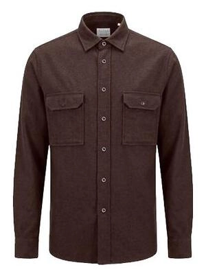 XACUS Shirt Dark Size Cotton - Brown