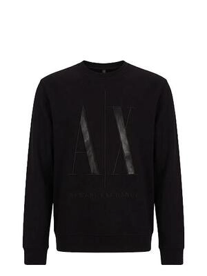 Armani Exchange Embroidered Crewneck Sweatshirt - Black