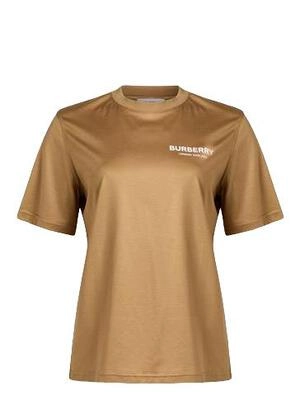 Burberry Sand Cotton & Lyocell T-shirt - Beige