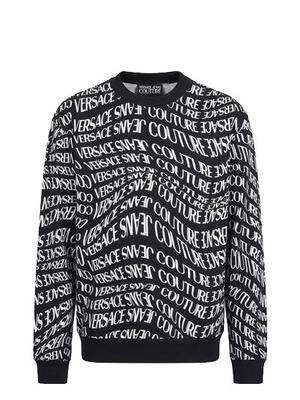 Versace Logo Print Sweatshirt - Black